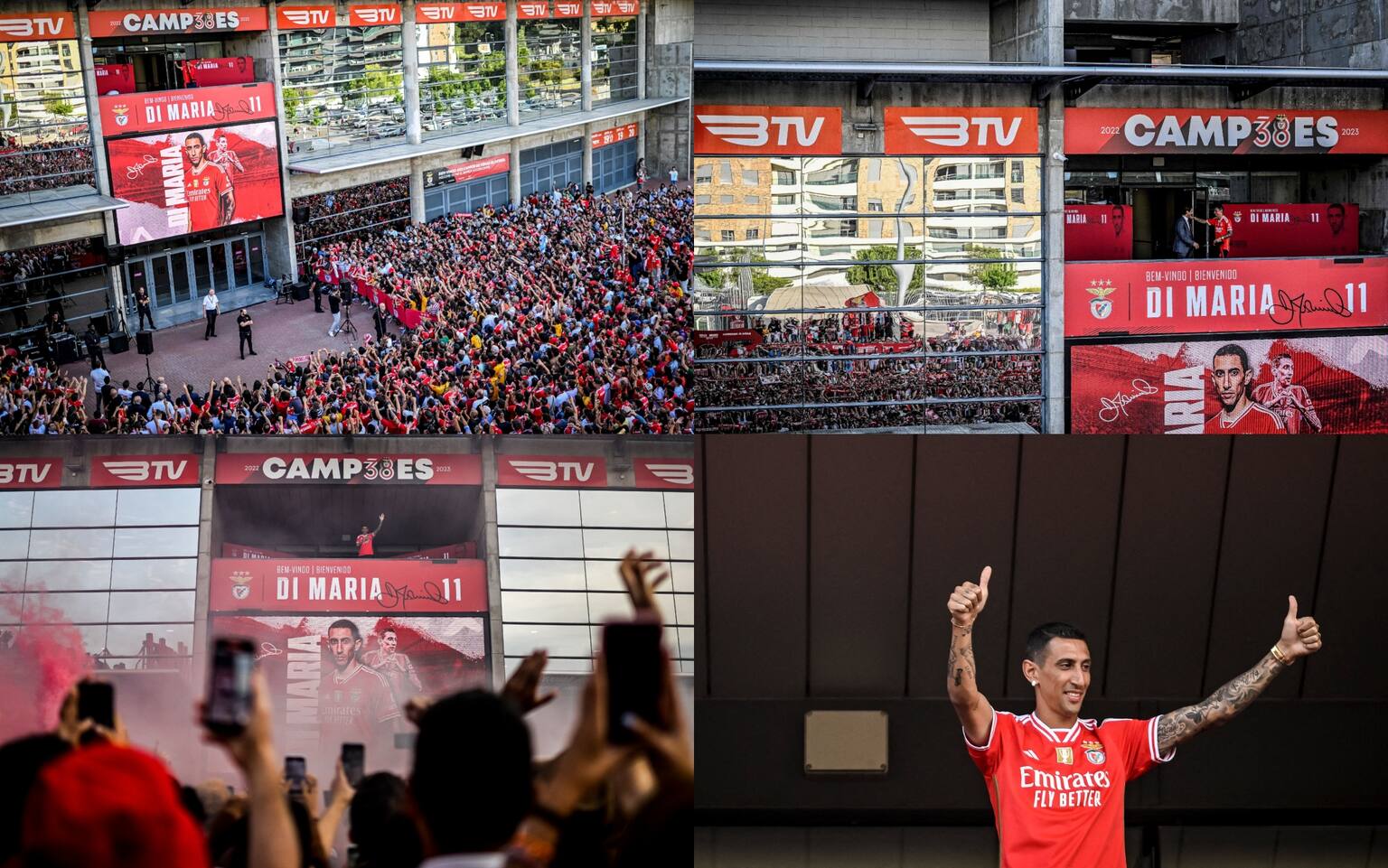 Di Maria al Benfica, presentazione show: 'Questa è casa mia'. Foto ...
