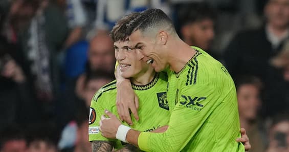 Manchester United, Garnacho segna su assist dell'idolo Cristiano ...