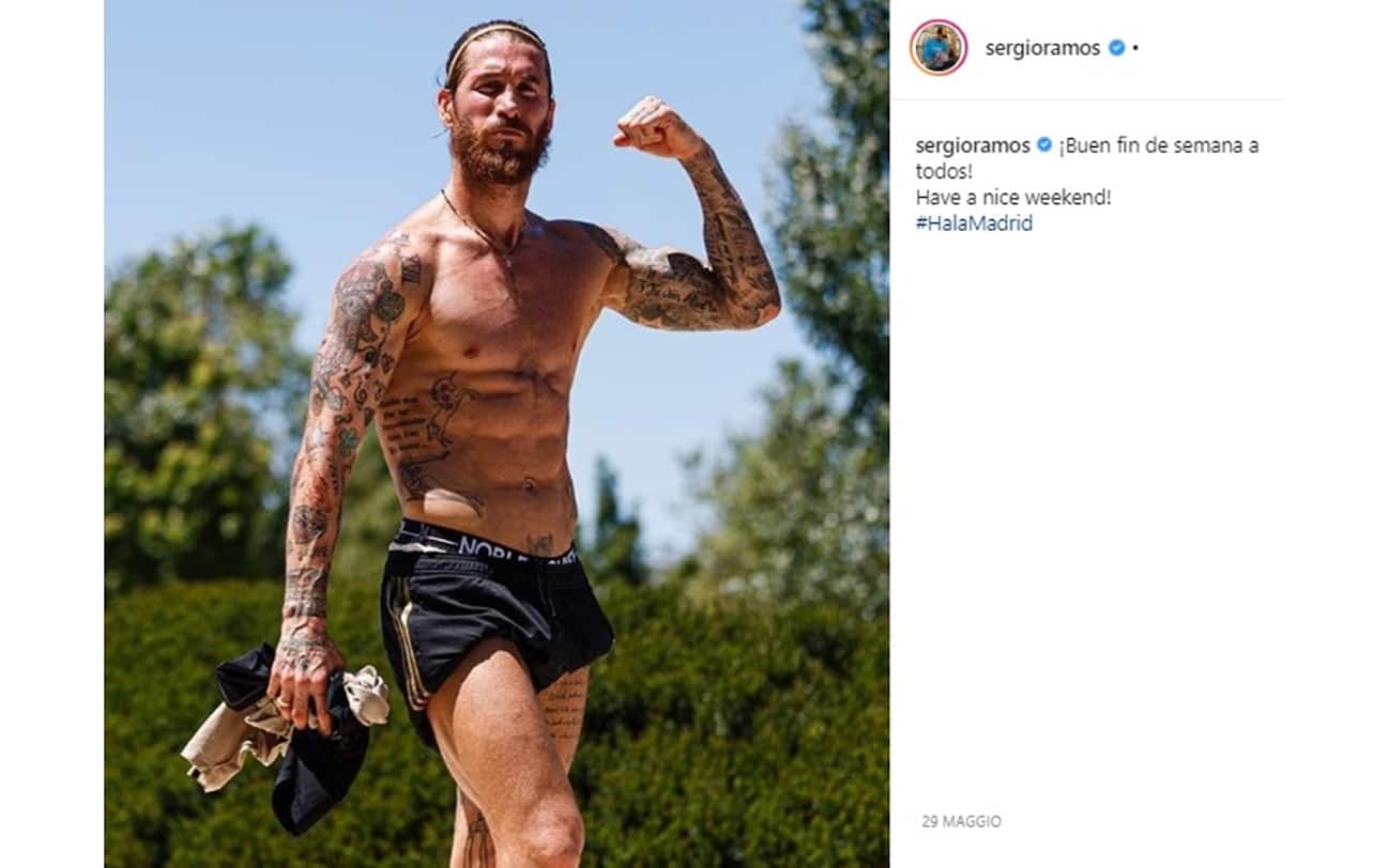 Sergio Ramos, capelli e barba lunga: foto su Instagram del difensore ...
