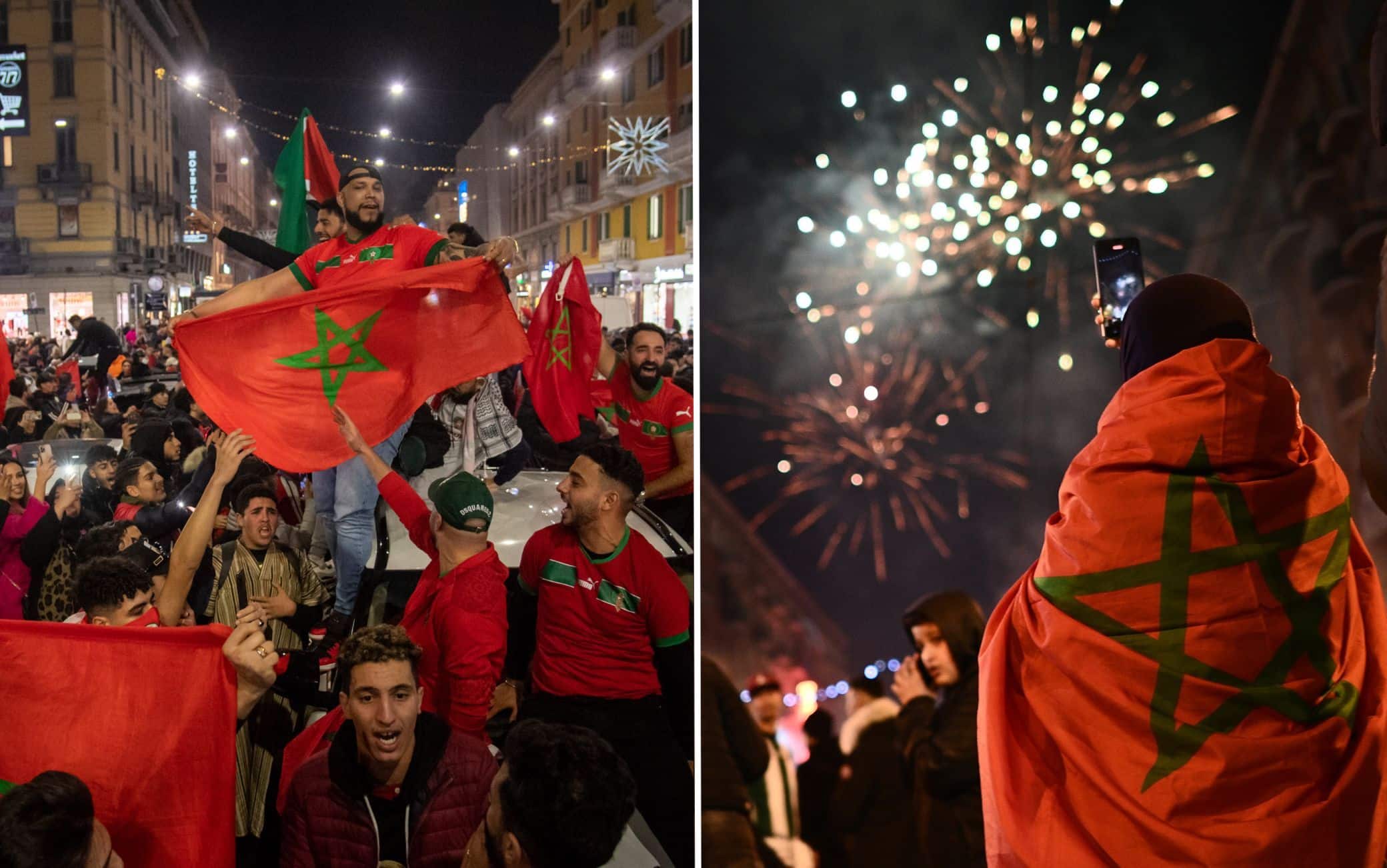 Mondiali, Marocco ai quarti: la festa dei tifosi in Italia e nel mondo ...