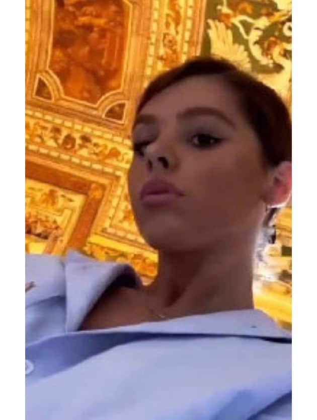 Kvaratskhelia (Napoli) e la fidanzata Nitsa Tavadze benedetti dal ...