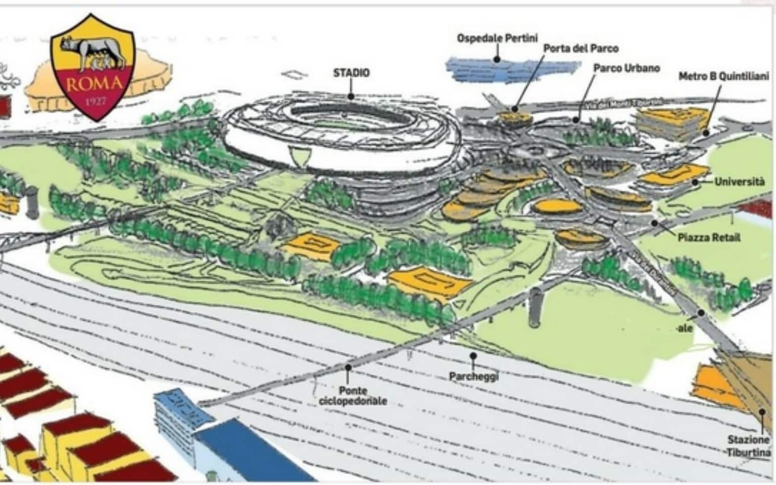 Roma, nuovo stadio a Pietralata: approvato l'interesse pubblico | Sky Sport