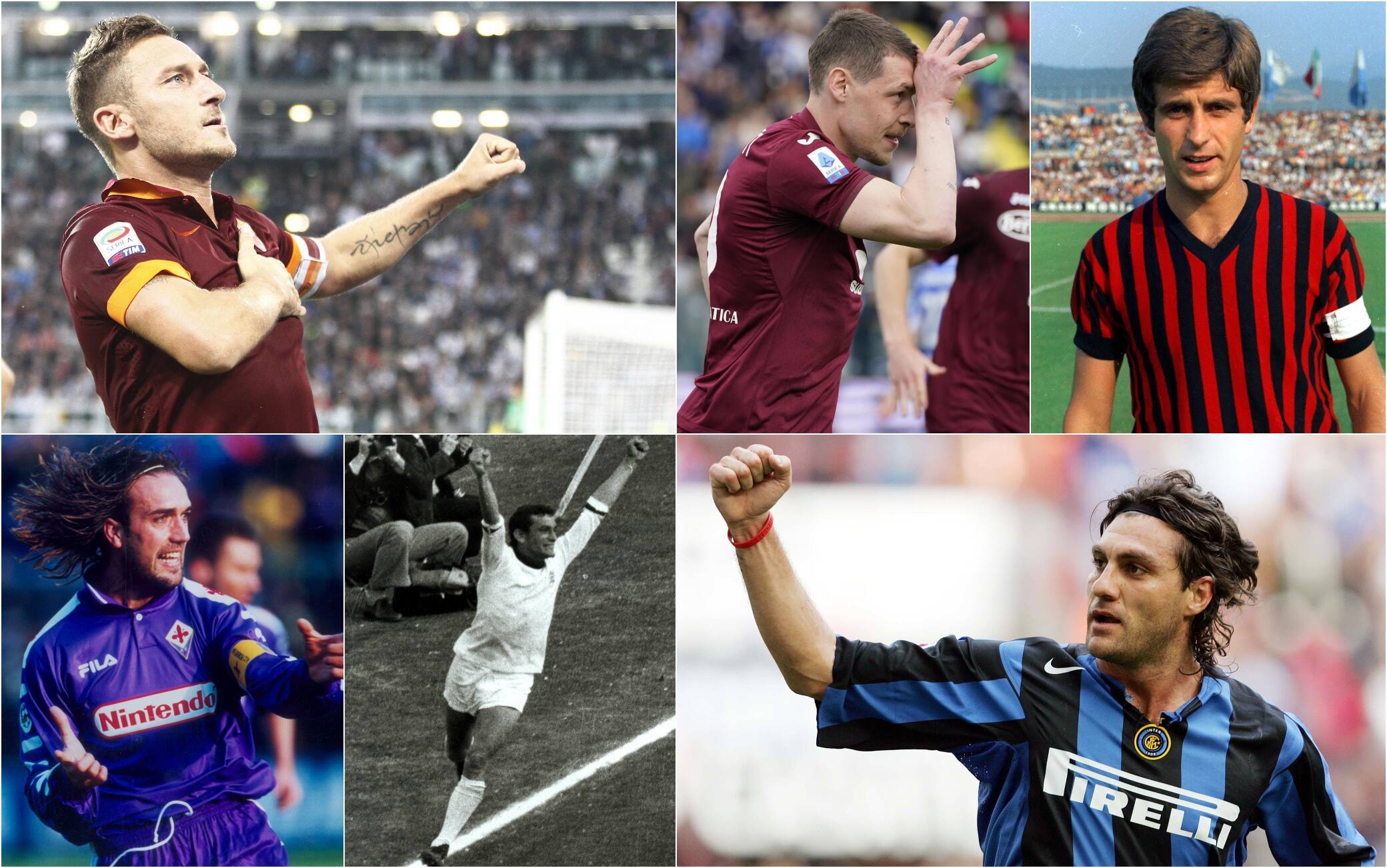 Serie A, giocatori che hanno segnato almeno 100 gol con una sola ...