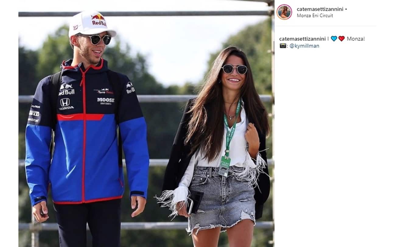 Gasly 2°, la fidanzata Caterina (bolognese) pazza di lui: 'Ti amo!'. LE ...