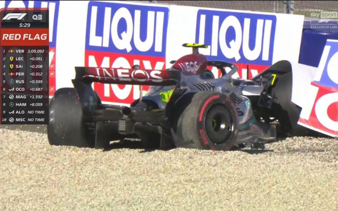 F1, Q3 da brivido per le Mercedes in Austria: Hamilton e Russell a muro. FOTO e VIDEO | Sky Sport