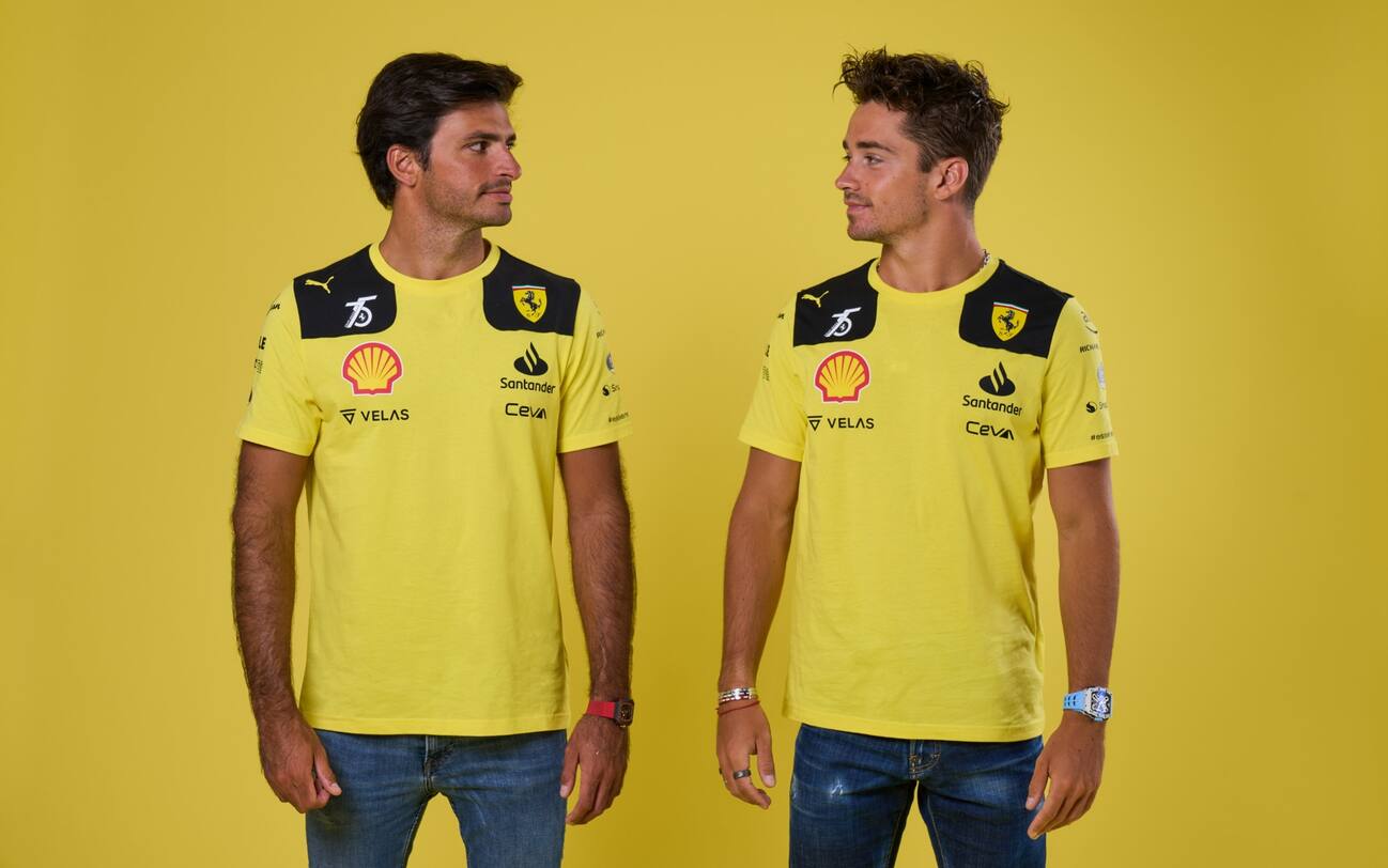 F1, Ferrari al Gp Monza con macchina e tuta piloti color giallo Modena. Foto e Video | Sky Sport