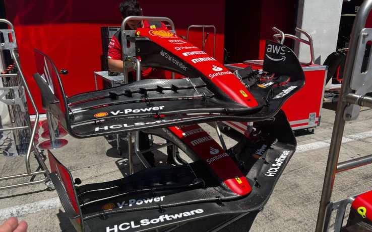 F1, la nuova ala anteriore della Ferrari per il GP d'Austria | Sky Sport