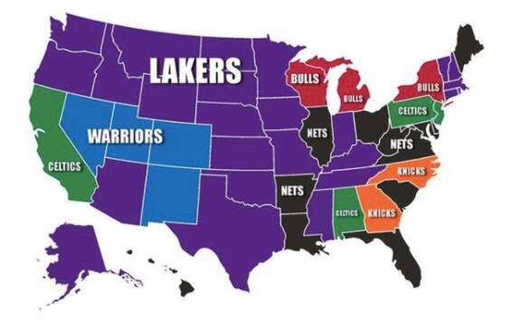 NBA, le squadre più odiate della stagione 2021-22, stato per stato. LA ...