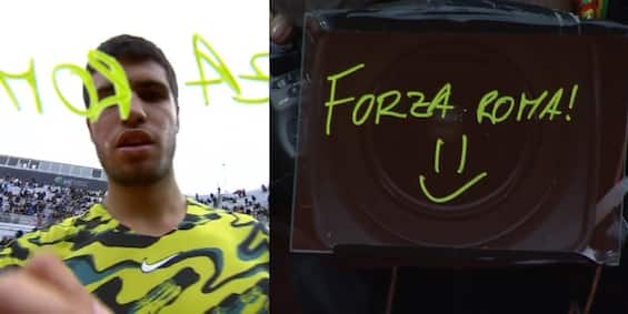 Internazionali d'Italia, la dedica di Alcaraz: 'Forza Roma!' | Sky Sport