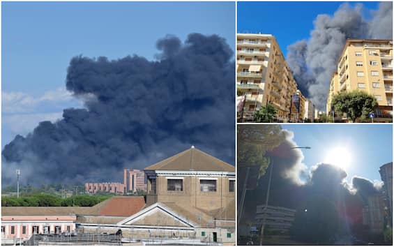 Incendio a Roma: nube di fumo, udite esplosioni. Evacuate quattro ...