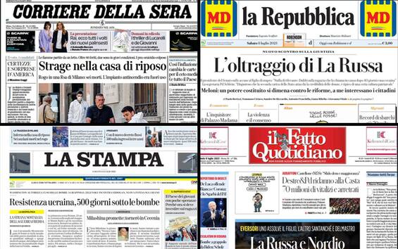 Le prime pagine dei quotidiani di oggi 8 luglio: la rassegna stampa ...