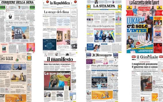 Le prime pagine dei quotidiani di oggi 11 luglio: la rassegna stampa di ...