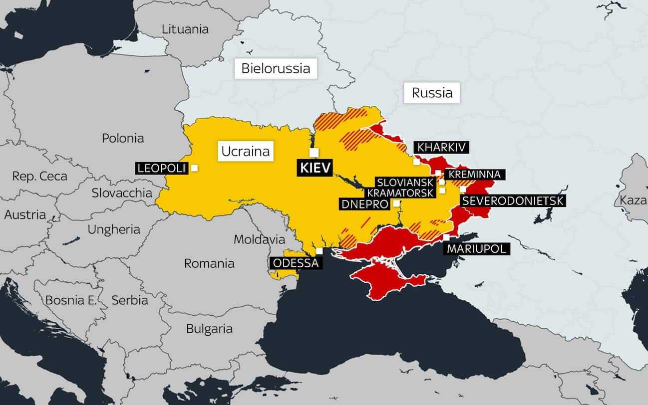 Ukraine, the map of the conflict: the battle of Donbass begins ...