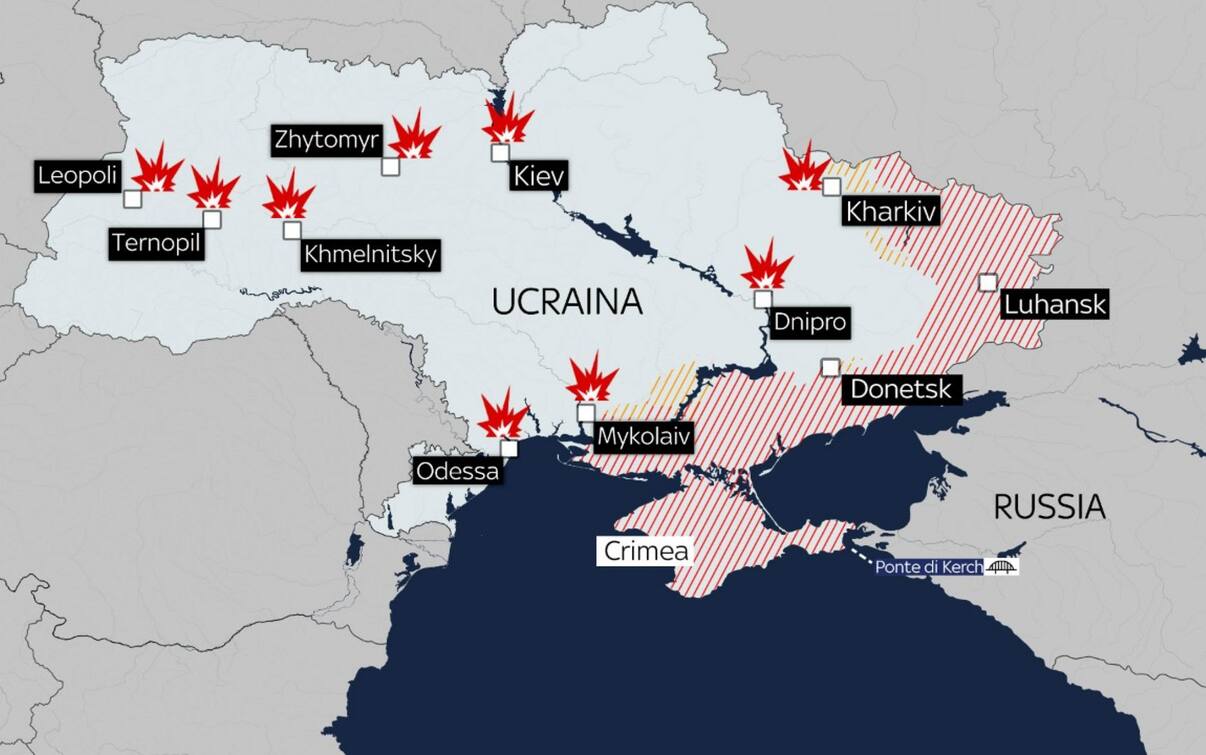 Guerra in Ucraina, Kiev oggi sotto bombardamento. FOTO | Sky TG24