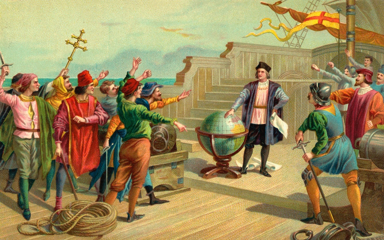 Discovery of America, on 12 October 1492 the feat of Christopher ...