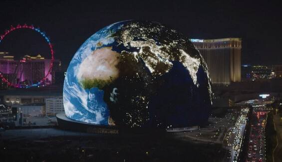 Lo schermo video più grande del mondo illumina Las Vegas. VIDEO | Sky TG24