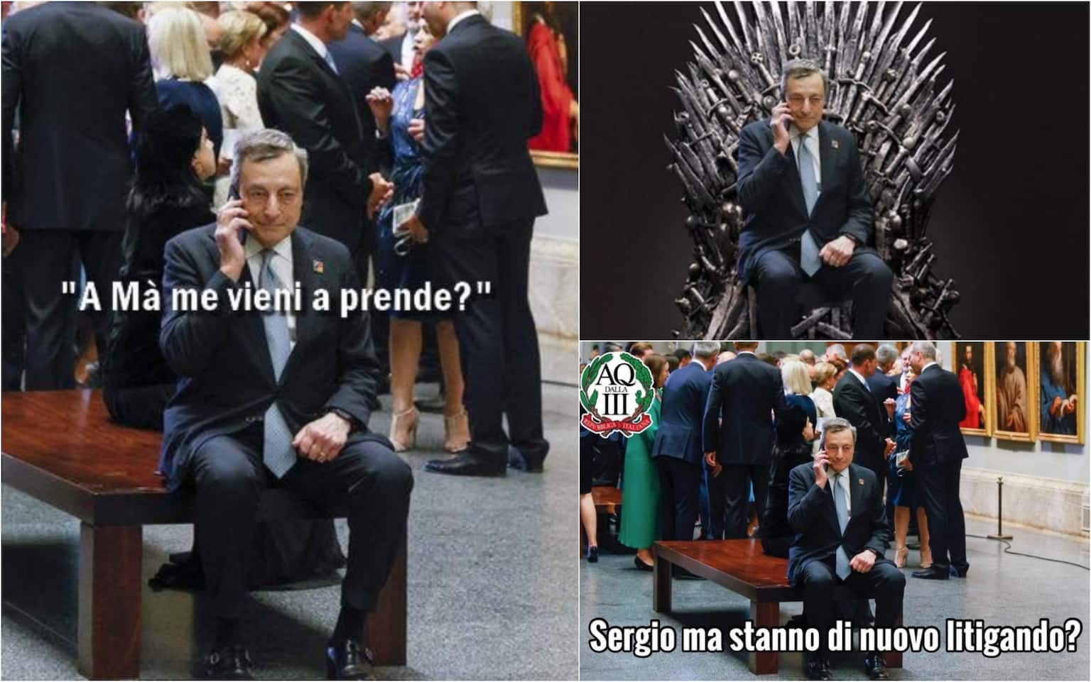 La foto di Draghi seduto al Museo del Prado scatena i meme sui social ...