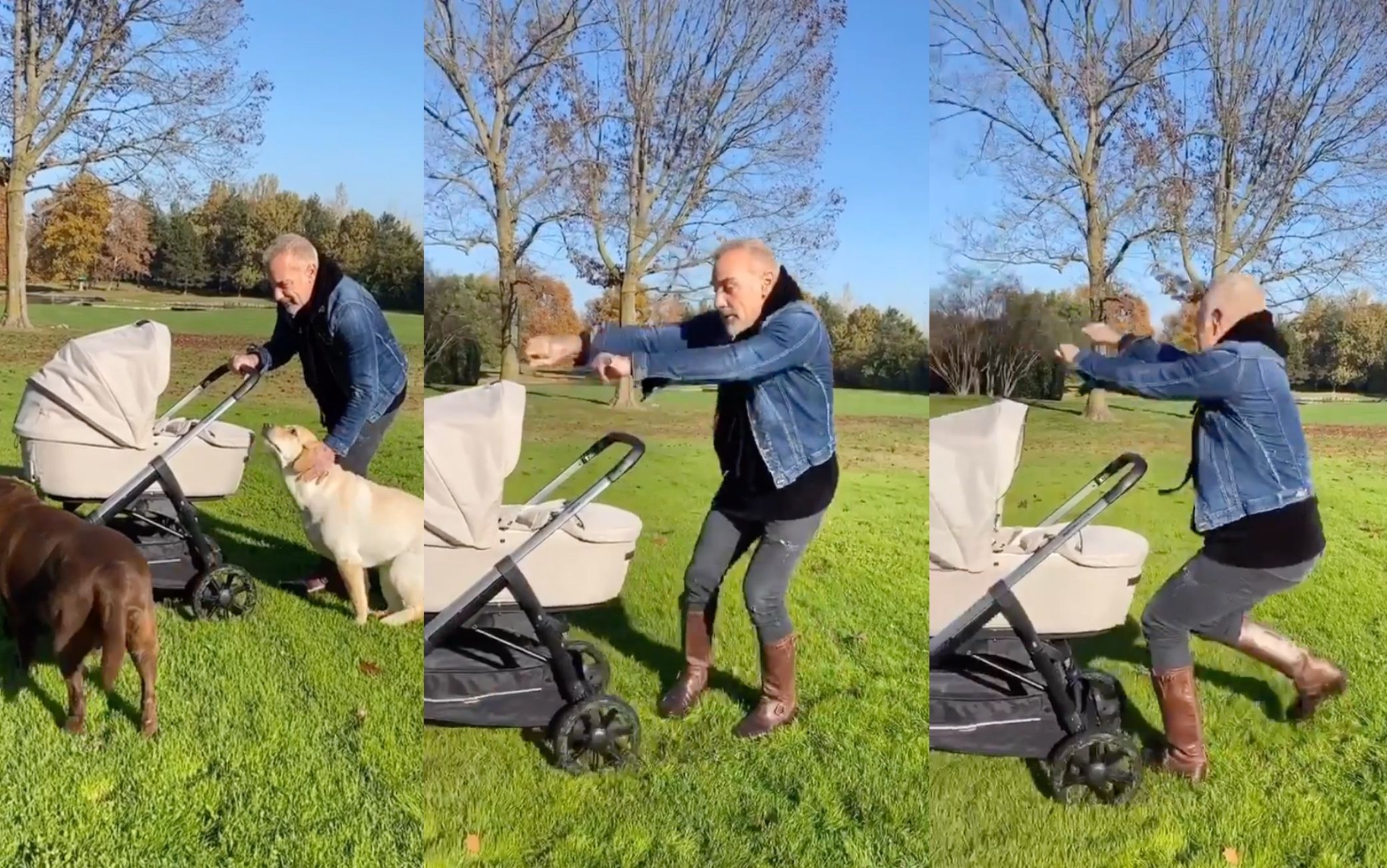Gianluca Vacchi, primo balletto social con Blu Jerusalema