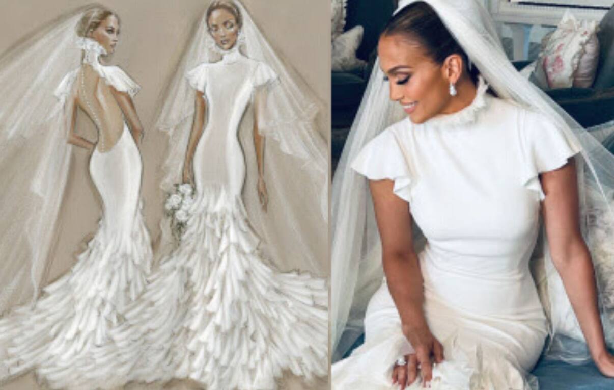 Matrimonio Jennifer Lopez e Ben Affleck: i tre abiti da sposa di Ralph ...