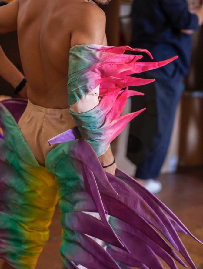 Roberto Capucci, spettacolo l'Uomo che danza con i costumi dello stilista. FOTO | Sky TG24