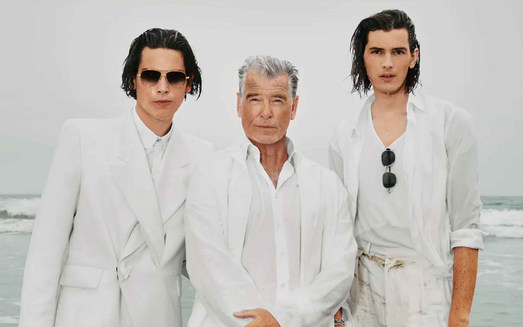 Pierce Brosnan posa con i figli Dylan e Paris sulla cover di GQ. FOTO
