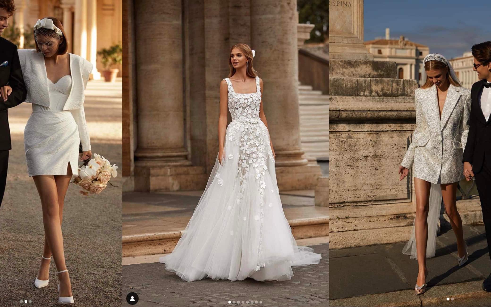 Moda, 15 abiti da sposa perfetti per un matrimonio civile o seconde ...