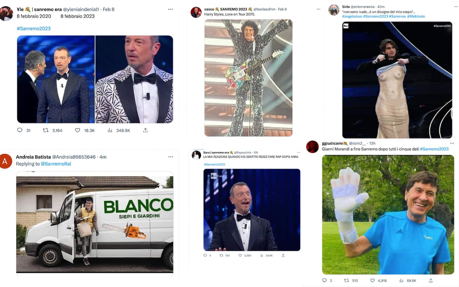 Sanremo 2023, i meme più divertenti sulla seconda serata del Festival ...