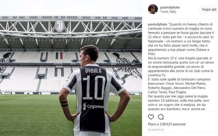 Dybala numero 10 della Juve: 'Un sogno e un impegno grande' | Sky Sport