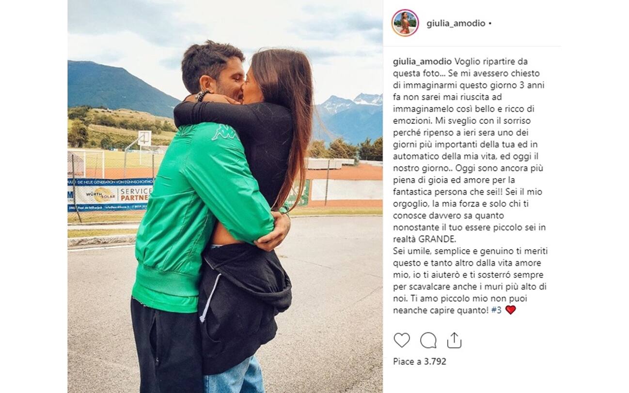 Giulia Amodio, il 'gol' più bello di Stefano Sensi. LE FOTO | Sky Sport