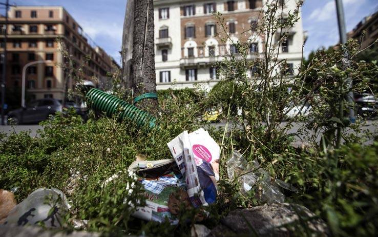 Roma, i rifiuti nelle strade. FOTO | Sky TG24