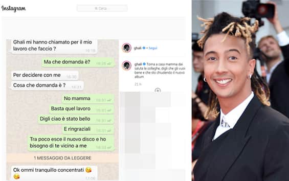 Ghali e la chat con la mamma su Instagram: 'Lascia il lavoro, ho ...